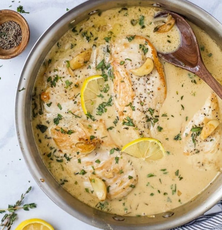 Receta para preparar pollo cremoso al ajo - Mujer saludable 10 | Todo ...