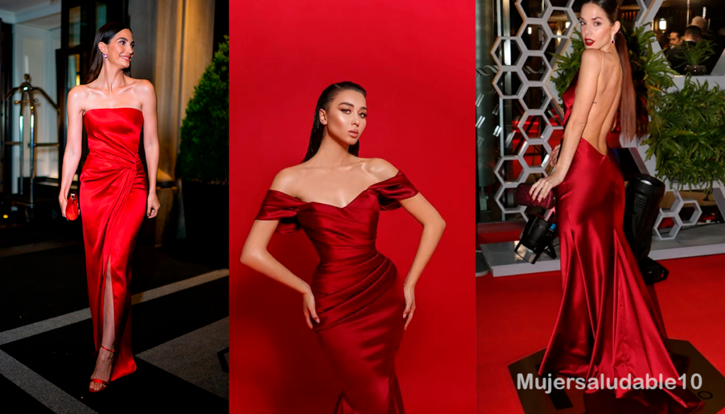 7 formas de llevar un vestido rojo elegante - Mujer saludable 10 | Todo ...