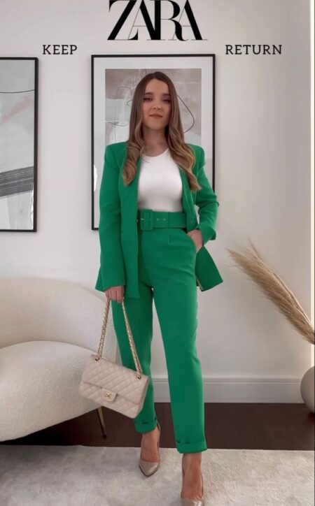 11 Outfits con blazer verde - Mujer saludable 10 | Todo para la mujer ...