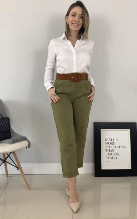 Aprende a combinar un pantalón verde olivo con estos outfits - Mujer ...