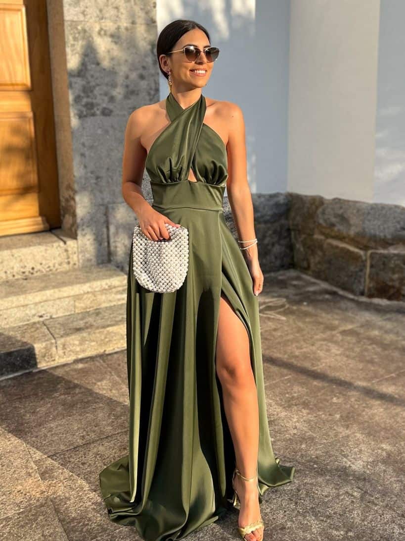 Vestidos de fiesta largos en verde oliva. Fotos, modelos y tendencias ...