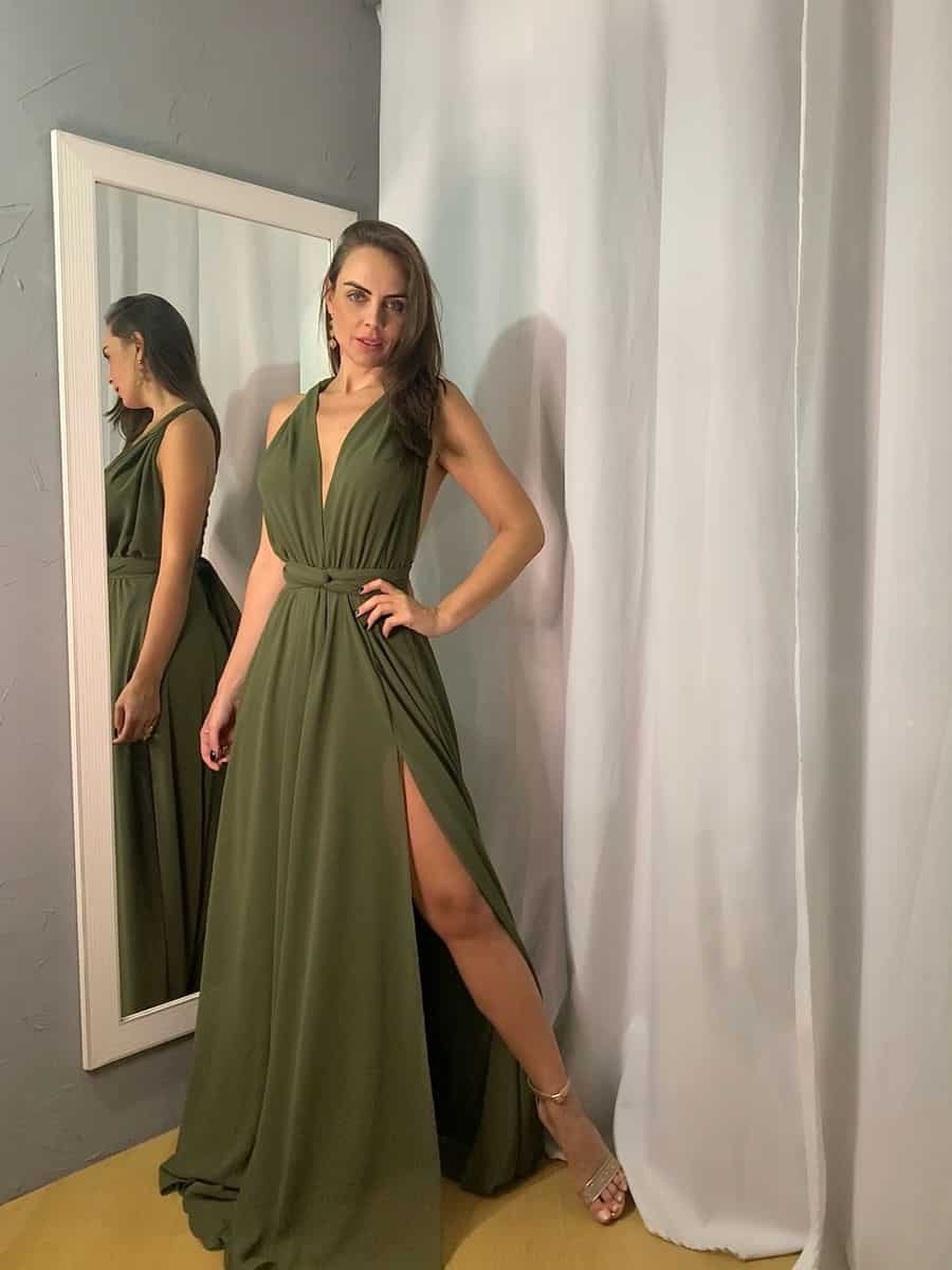 Vestidos de fiesta largos en verde oliva. Fotos, modelos y tendencias - Mujer saludable 10 ...
