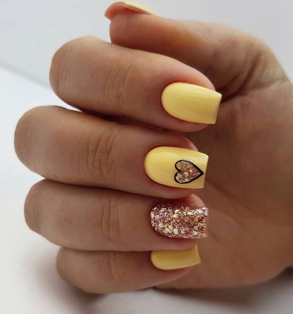 Diseños amarillos para uñas cortas - Mujer saludable 10 | Todo para la ...