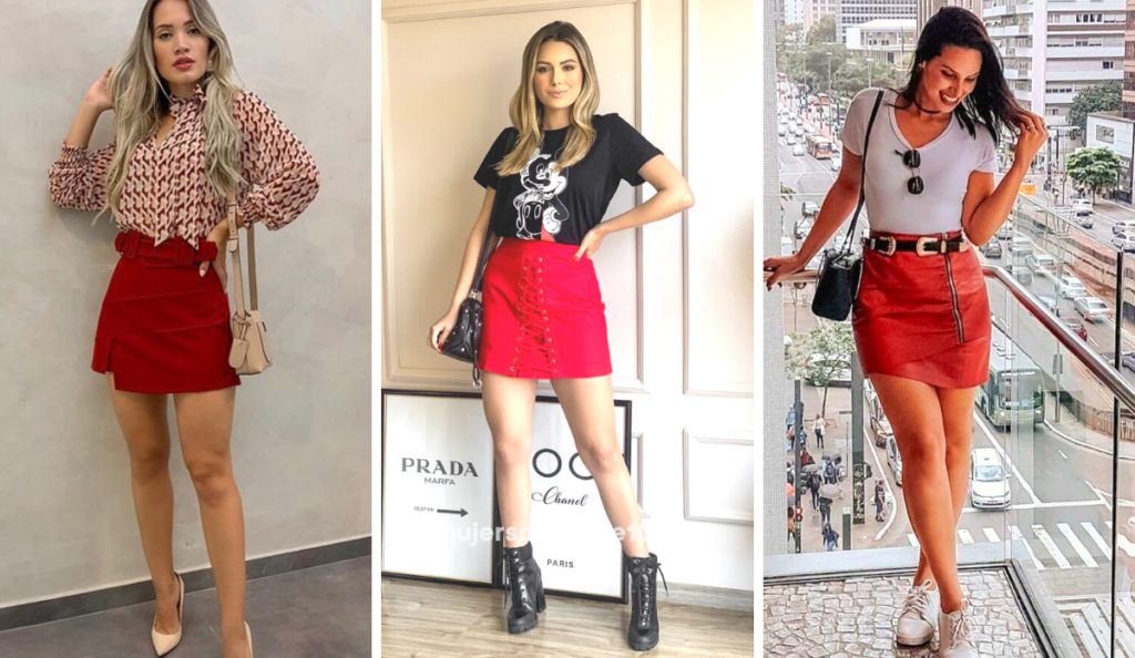 Outfits con falda roja. Ideas chic para llevar en tu día a día - Mujer ...